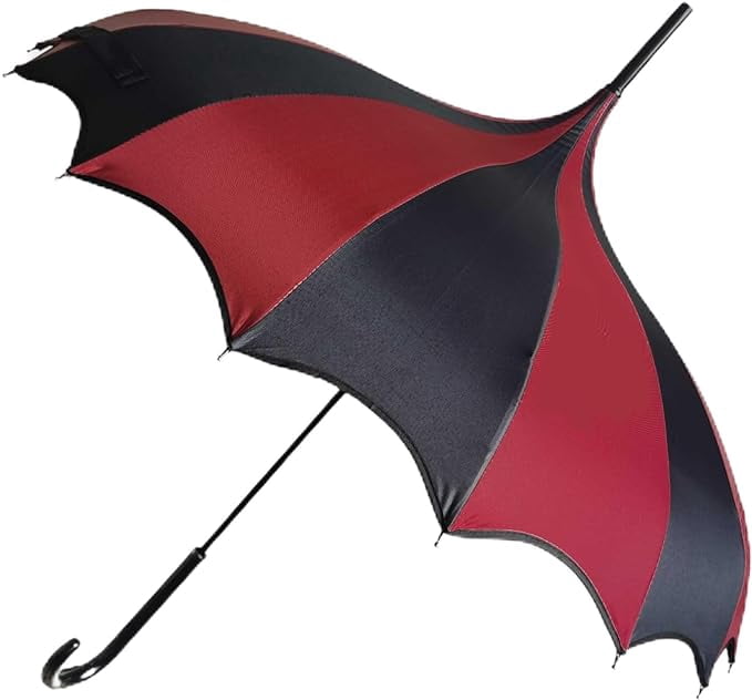 Gothic Rebel Dark Wing Black And Red Pagoda Umbrella - Bat Wing Gothic ...