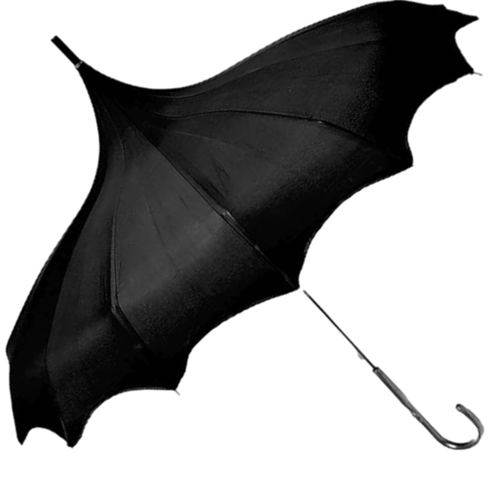 Gothic Rebel Dark Wing Black Pagoda Umbrella - Manual Open with ...