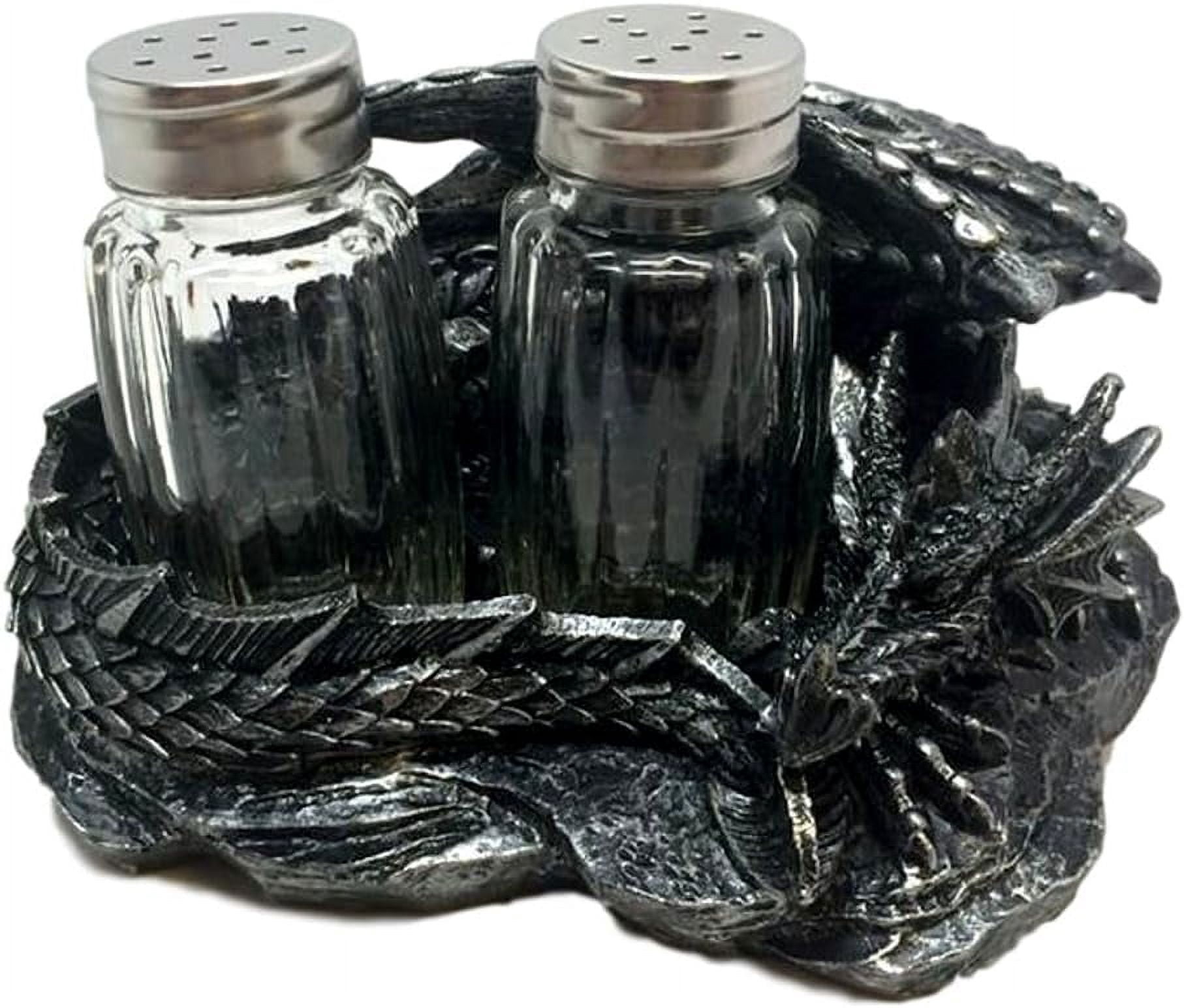 Gothic Resting CHERNUNOS Dragon Salt SHAKERS Holder Figurine Statue ...