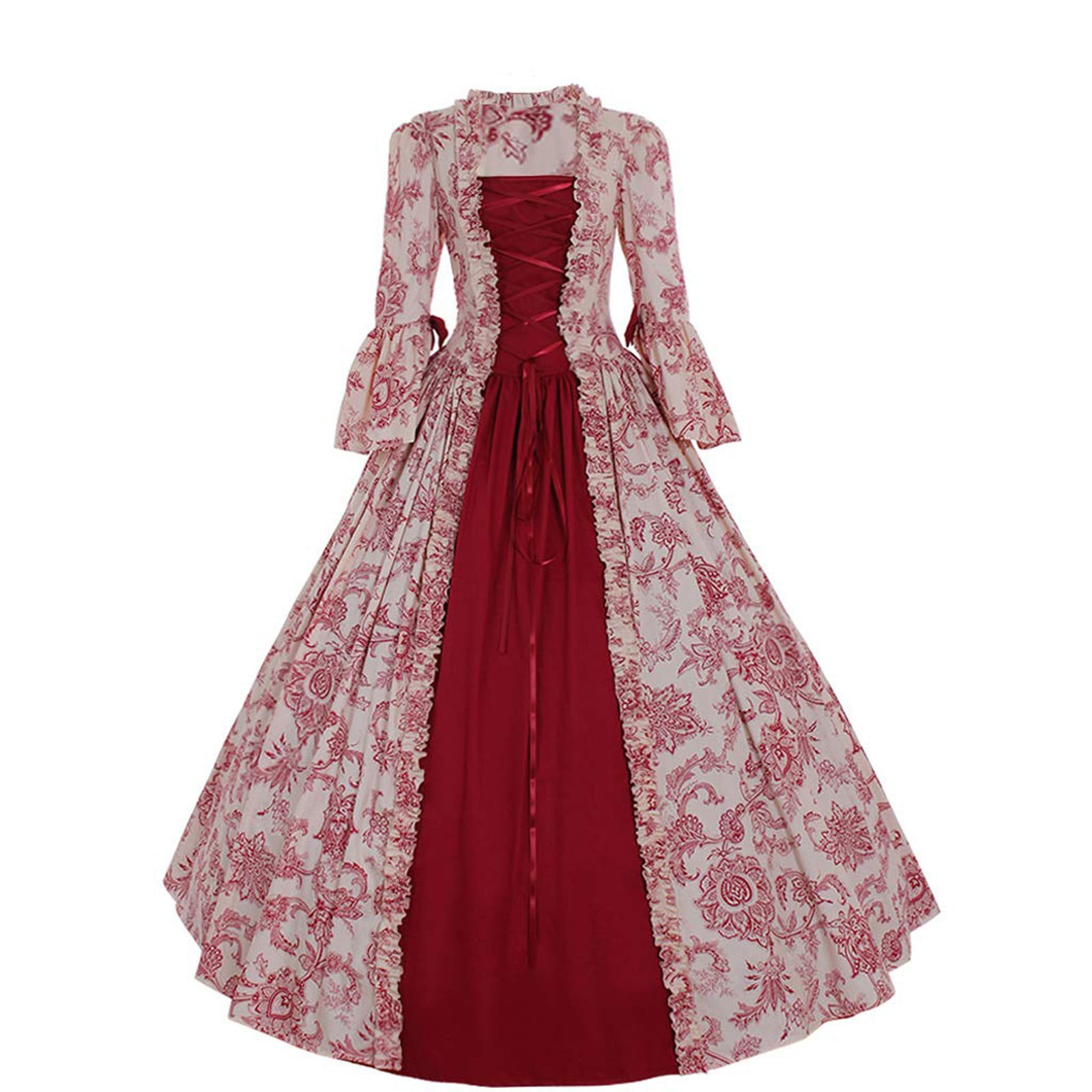 Gothic Retro Elegant Half Sleeve Court Dress for Women Formal Attire ...