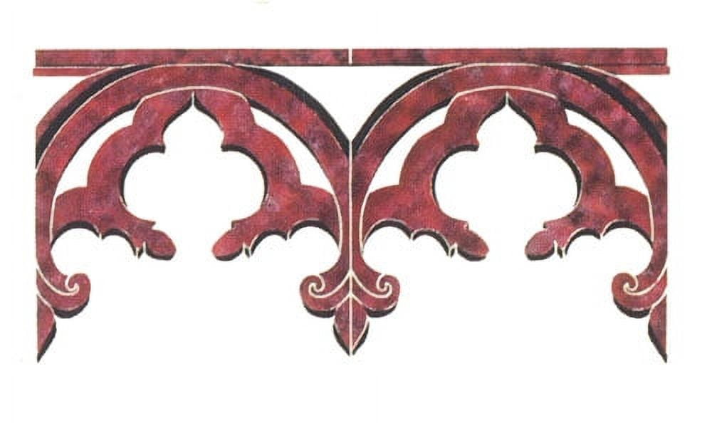 Gothic Revival Border Wall Stencil - DEE472 by DeeSigns - Walmart.com