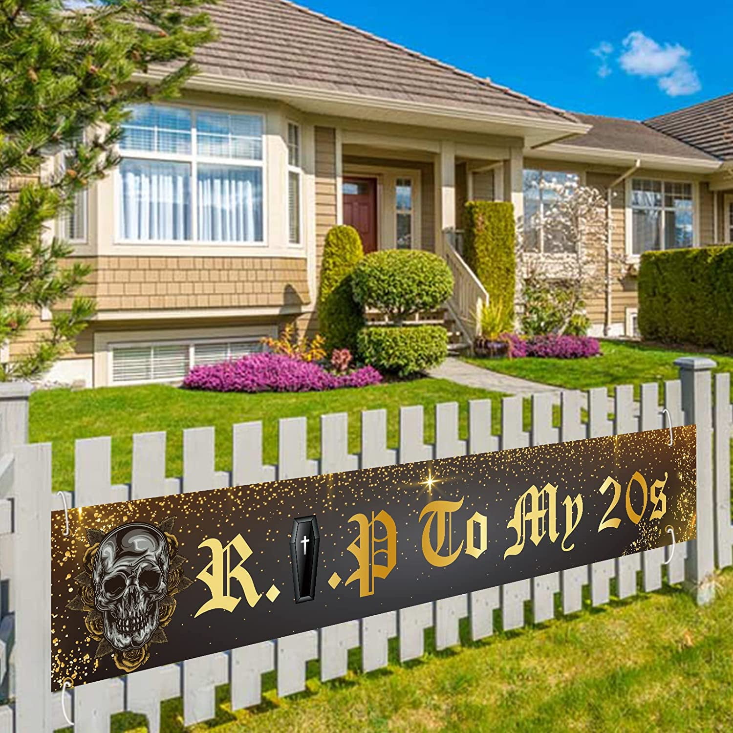 Gothic Rip To My 20s Banner - Funeral for My Youth 30th Birthday ...