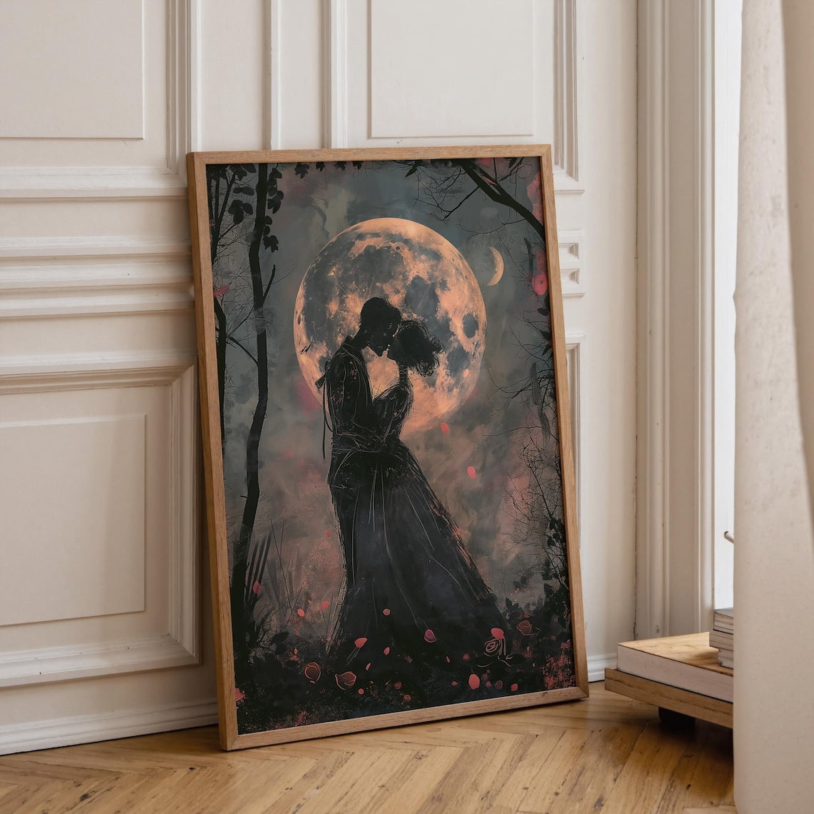 Gothic Romantic Moonlit Couple Dark Victorian Love Moody Bedroom Dark ...