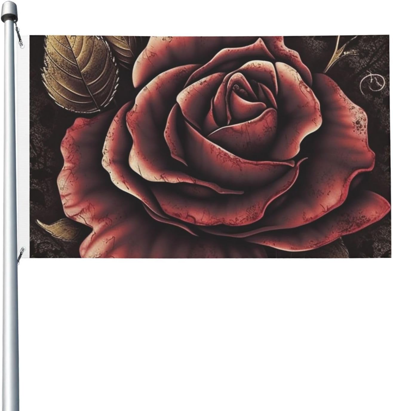 Gothic Rose Flag 4x6 ft Flags for Outside Funny Banner Garden Flag ...