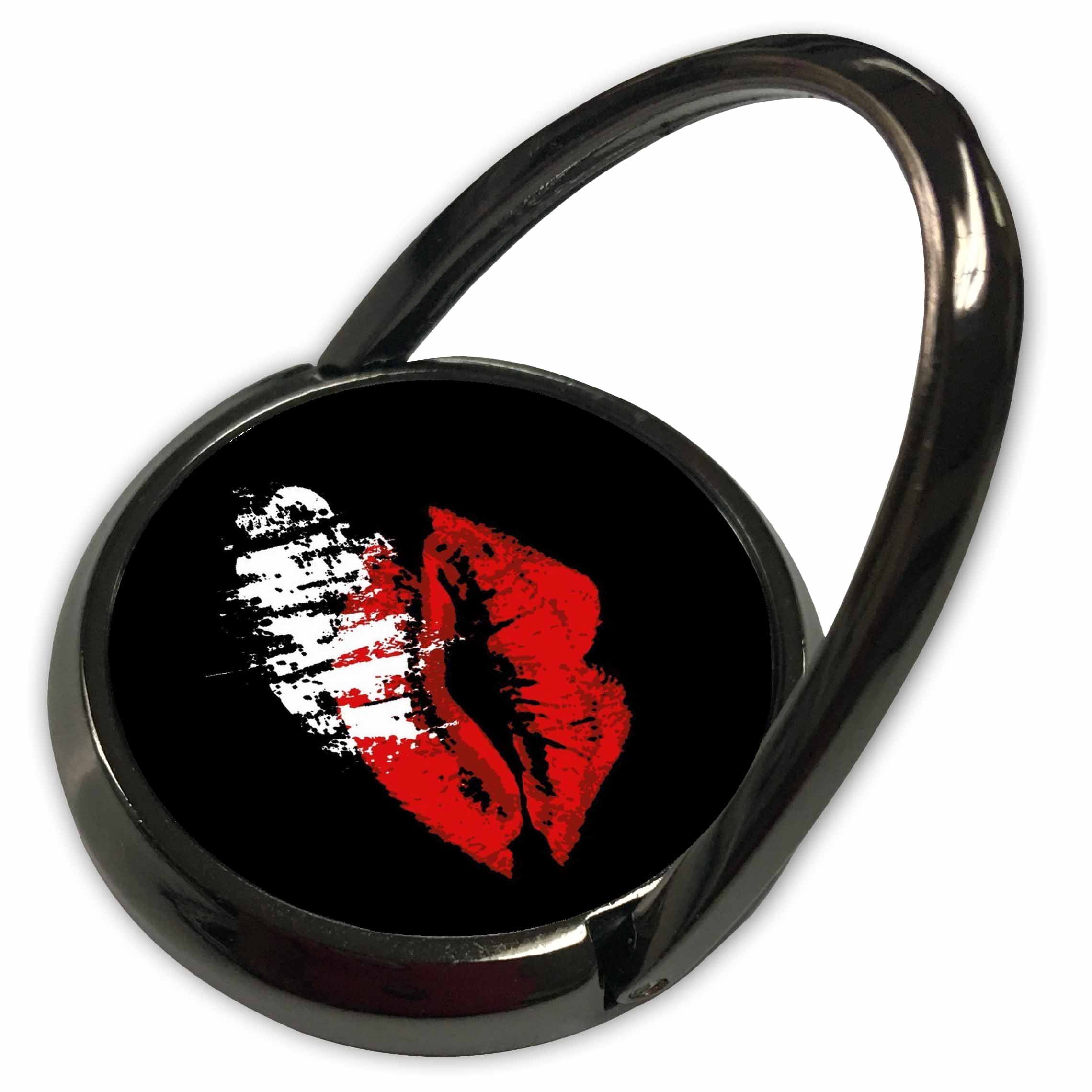 3dRose, Gothic SWALK sweetheart lipstick kiss isolated on black, Phone ...