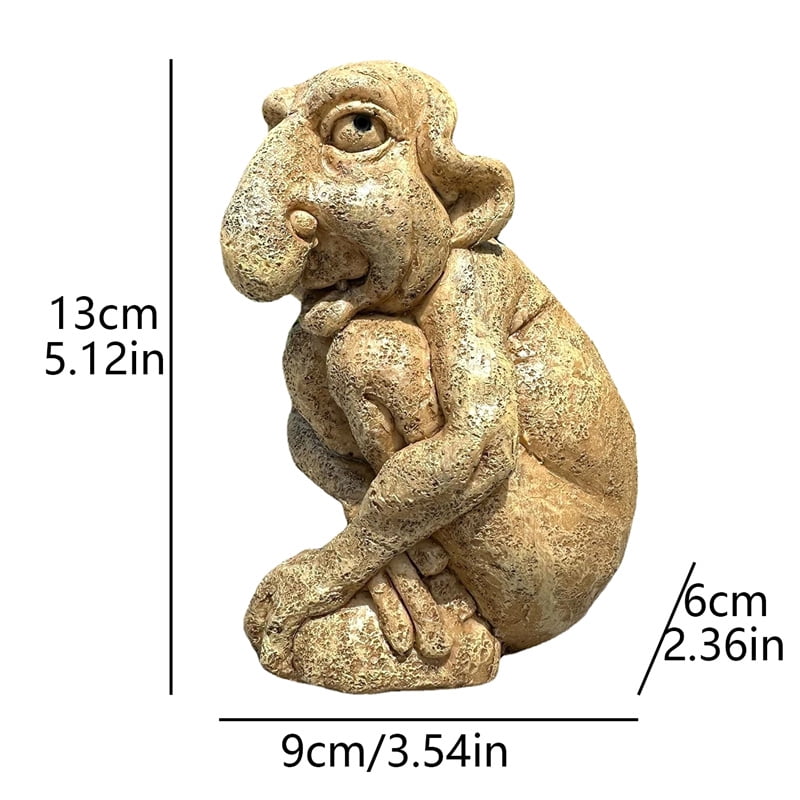 Gothic Sculpture Friendly Troll Statue Cast Stone Troll Whimsical ...