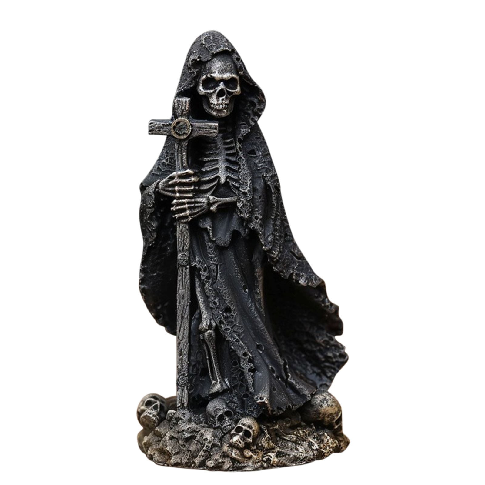 Gothic Shelf Decor Resin Santa Muerte Statue for Halloween Indoor Decor ...
