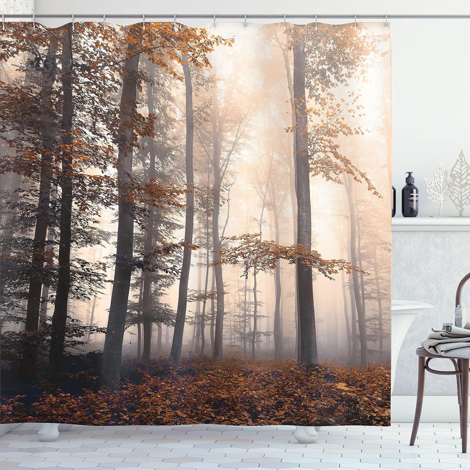 Gothic Shower Curtain, Greek Style Scene Climber Pillow Fruits Vine and Red Curtain Sunset ...