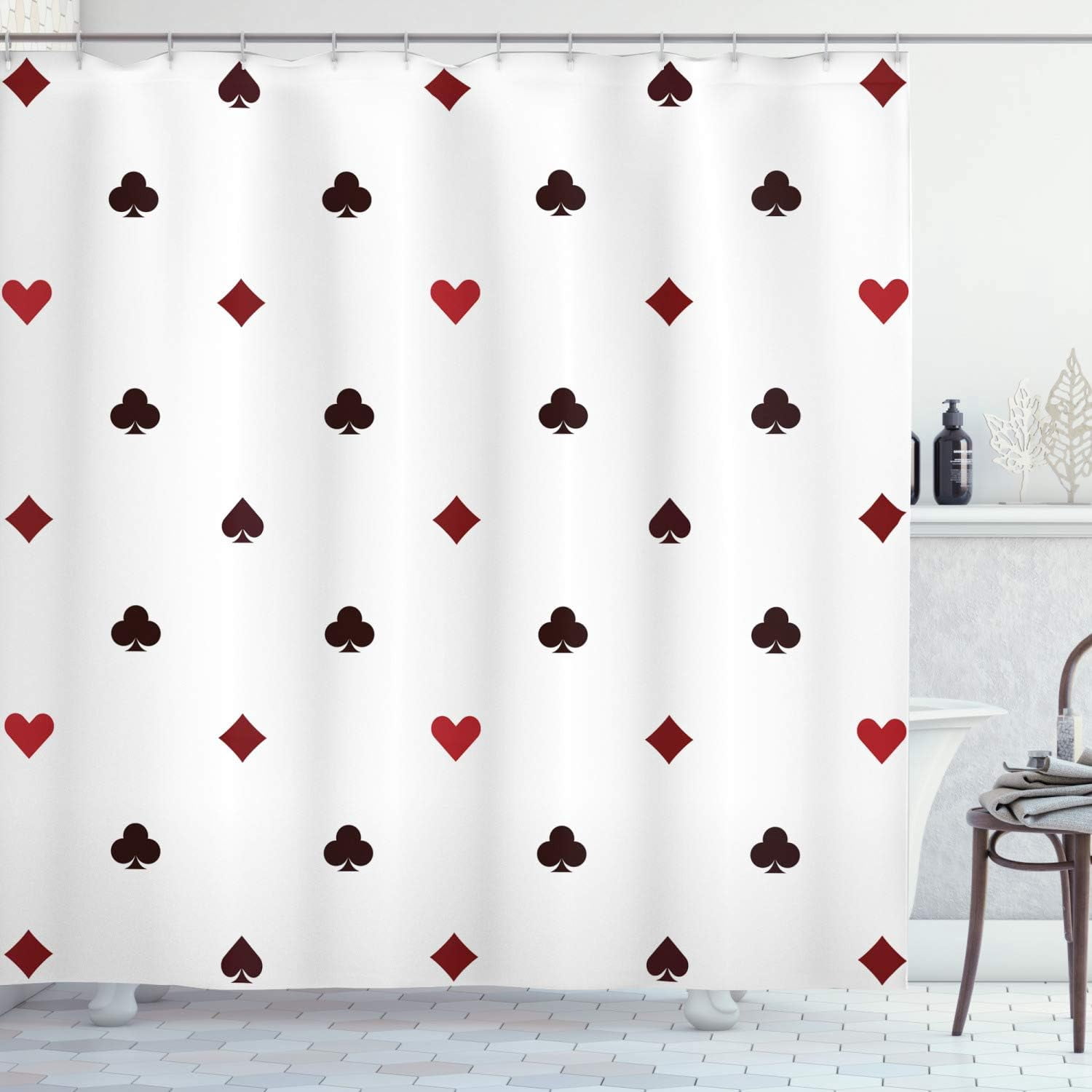 Gothic Shower Curtain, Greek Style Scene Climber Pillow Fruits Vine and ...