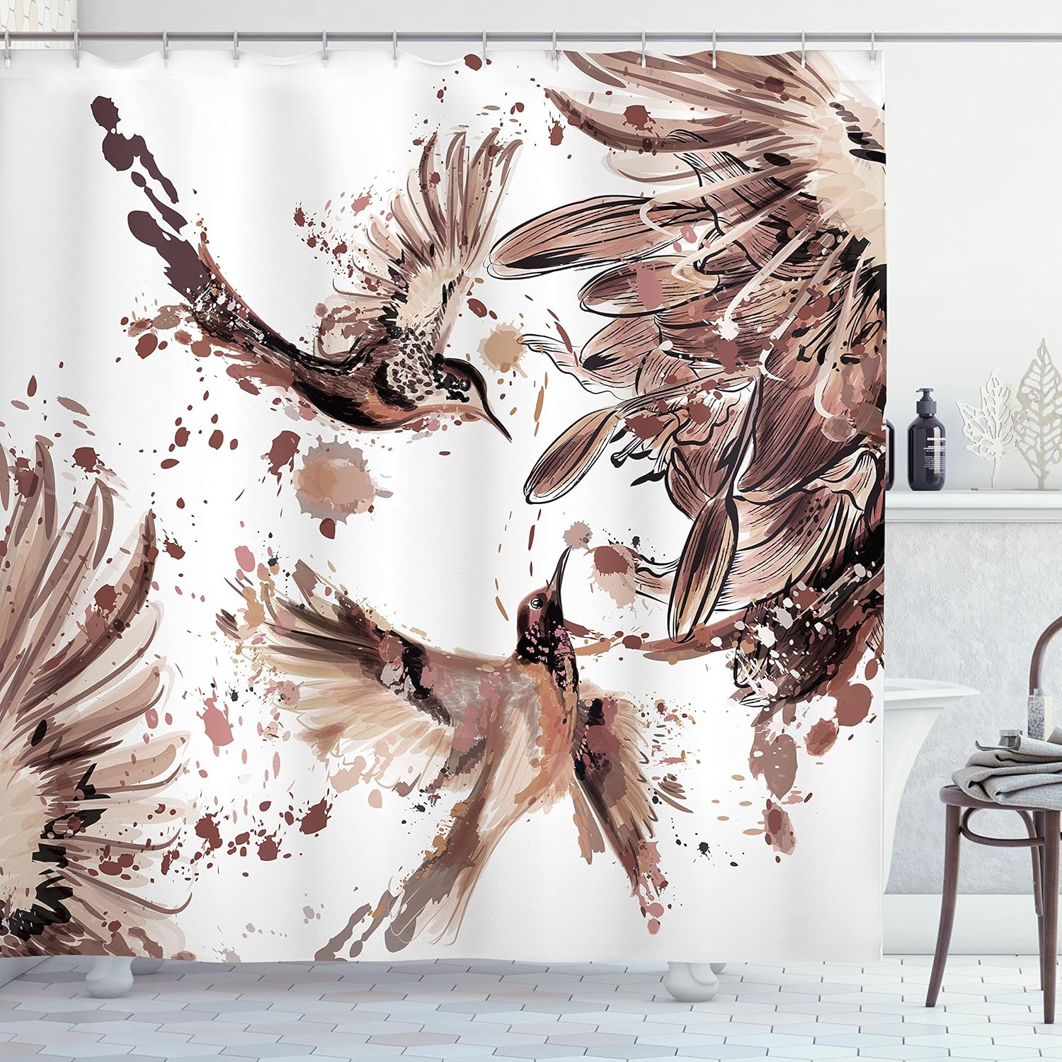 Gothic Shower Curtain, Greek Style Scene Climber Pillow Fruits Vine and ...