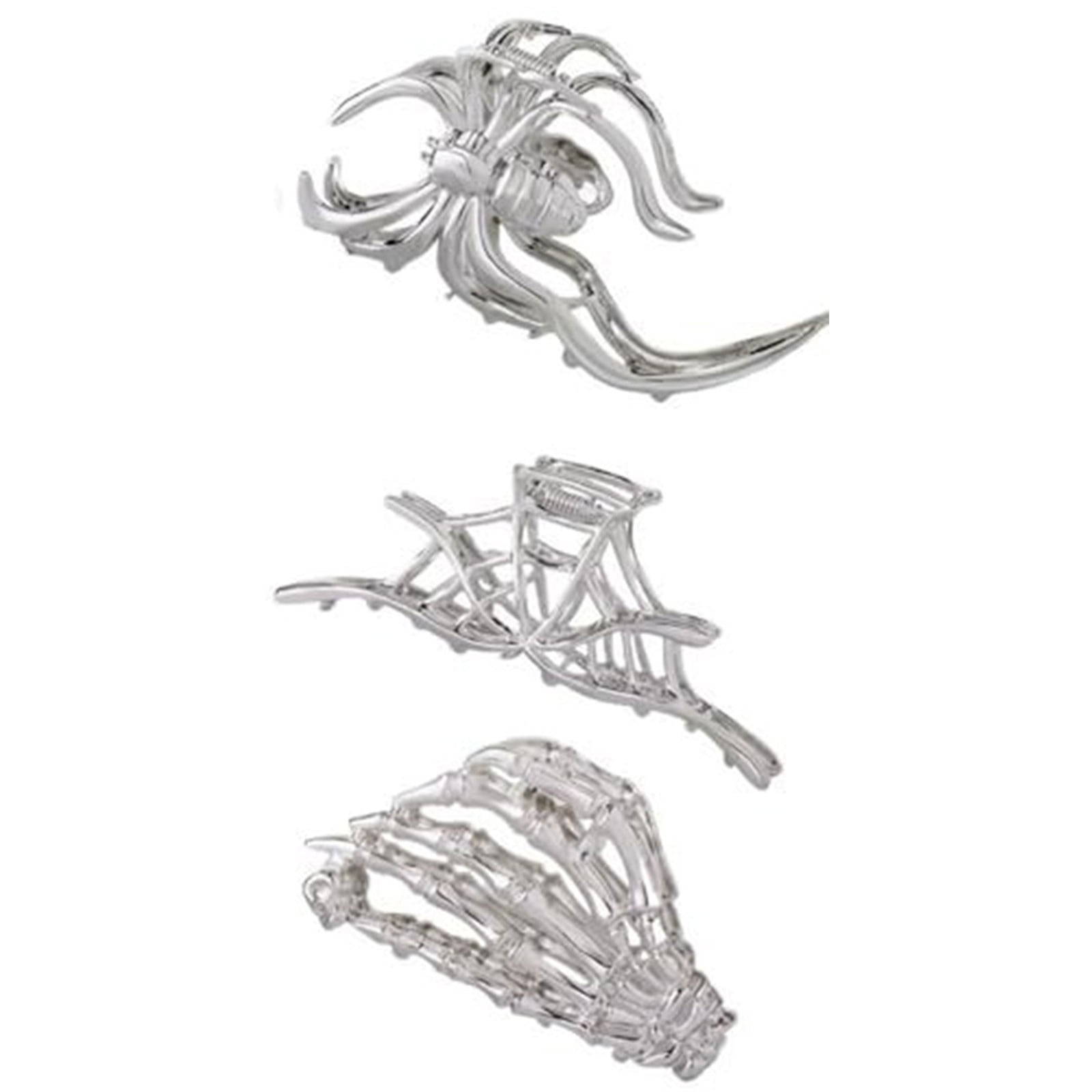 Gothic Skeleton Hand Hair Clips - Large Black Halloween Hair ...