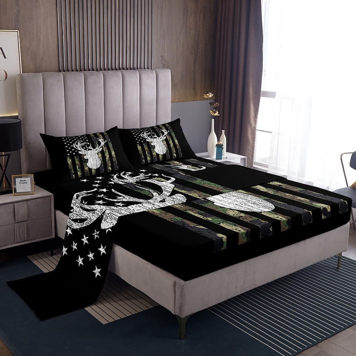 Gothic Skull Bed Sheets Red and Black Skeleton Sheet Set Full For Boys ...