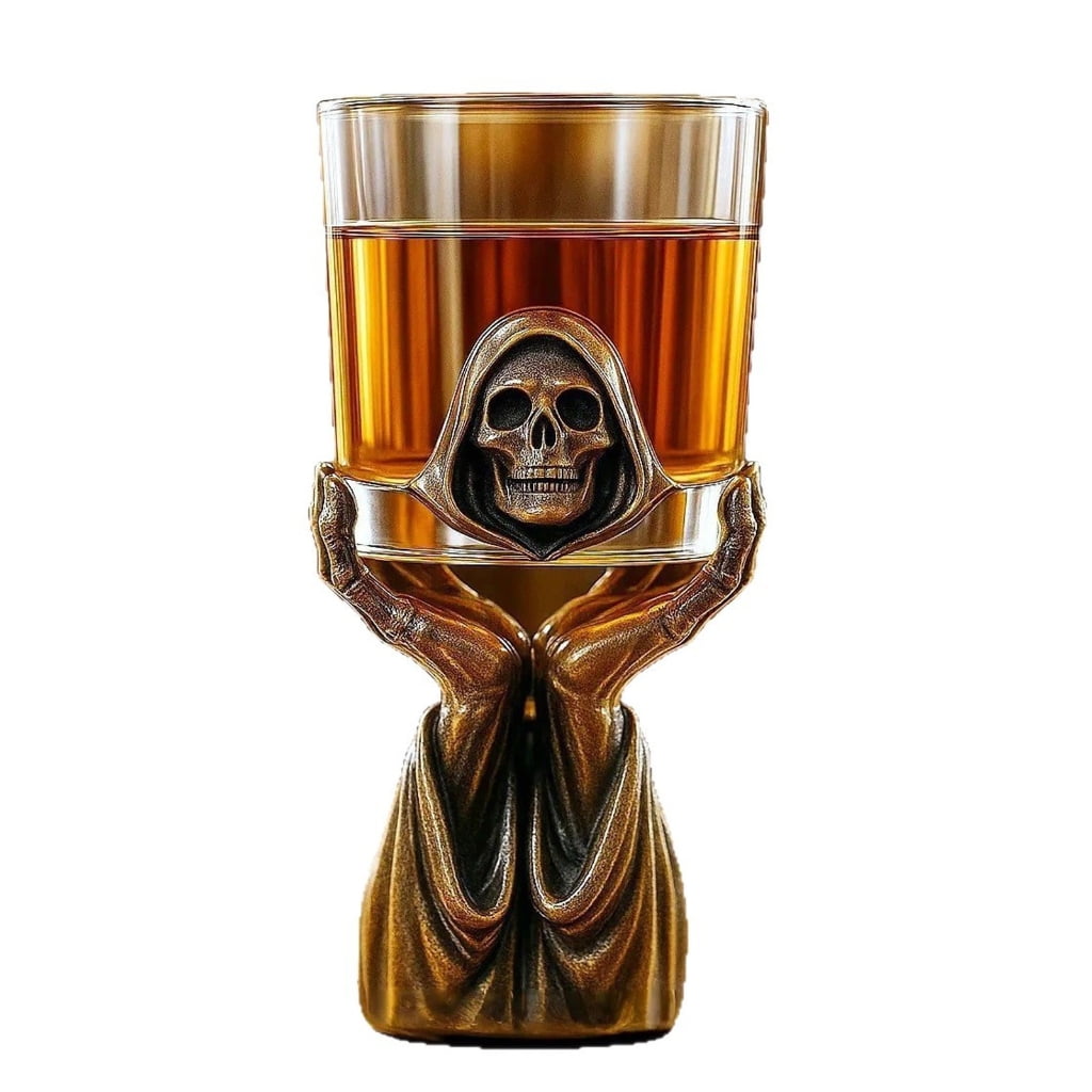 Gothic Skull Hand Liquor Glasses Stand Set Grim Reapers Whiskeys Holder ...