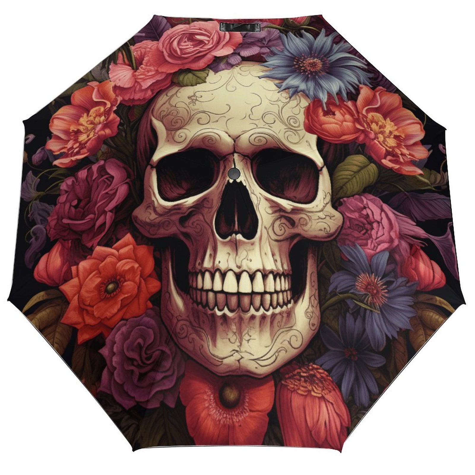 Gothic Skull Lover Automatic Sunny Umbrella, Sun Protection Shade ...