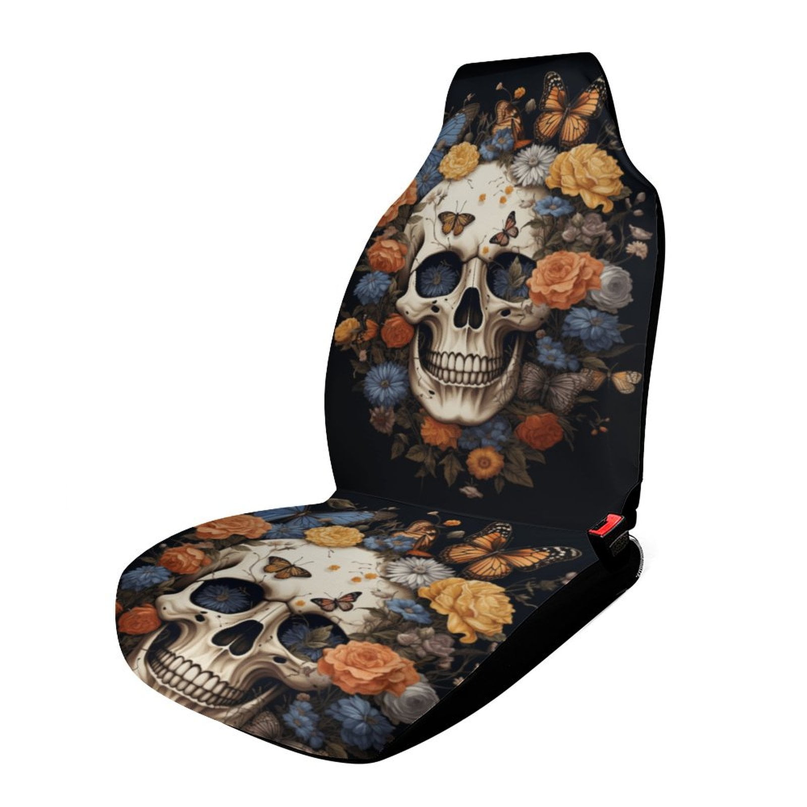Gothic Skull Lover Car Seat Covers Set of for 2 Front Seats,Auto ...