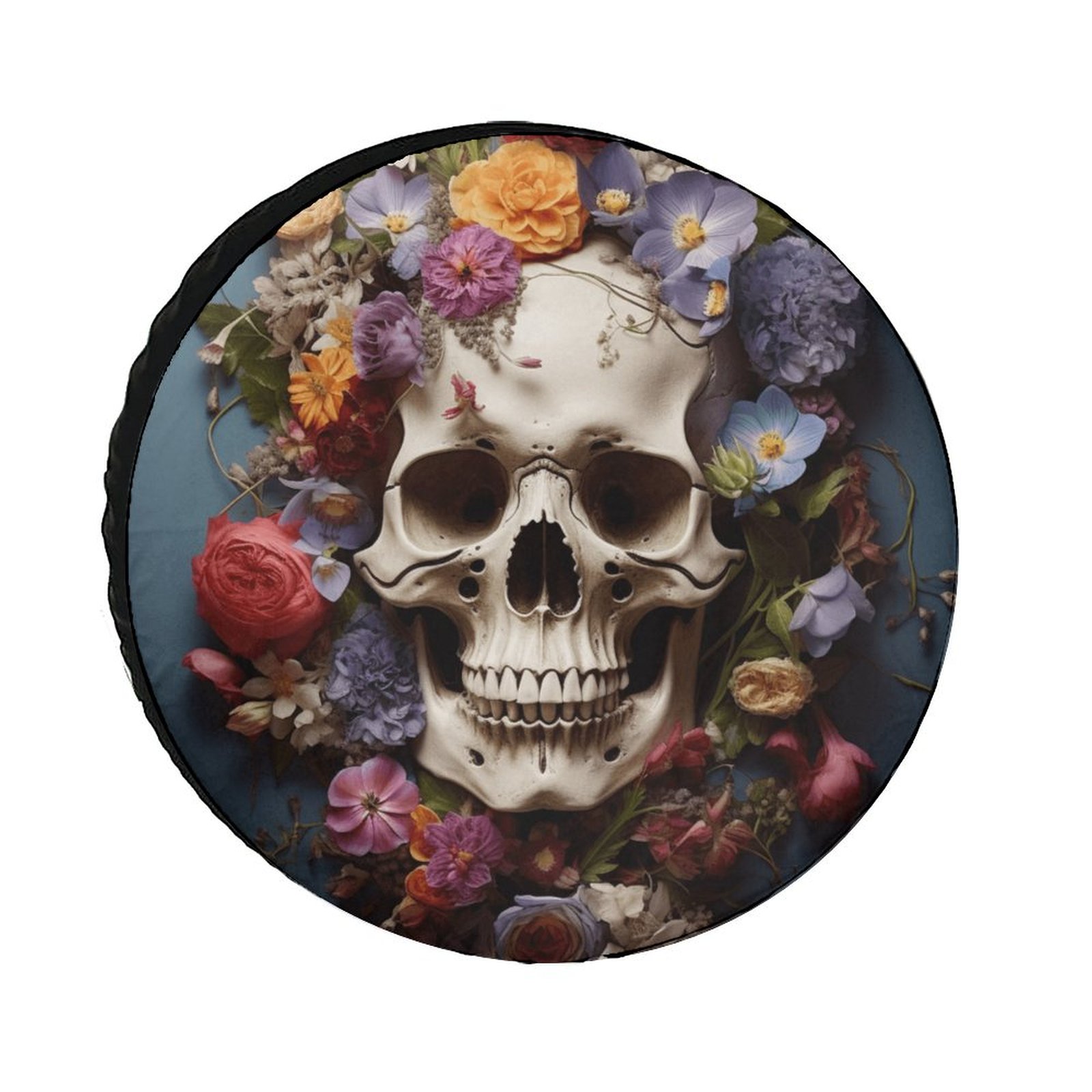 Gothic Skull Lover Spare Tire Cover, Weather Resistant Vinyl Wheel ...