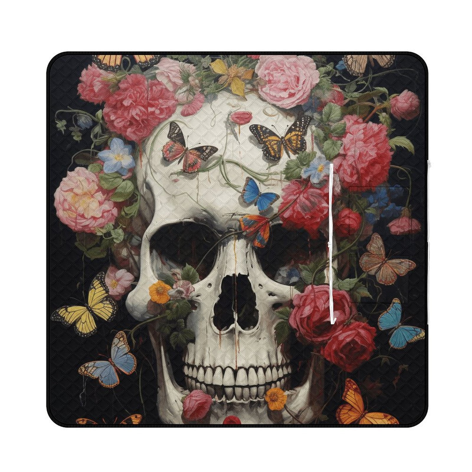 Gothic Skull Lover Waterproof Picnic Blanket with Foldable Zipper ...