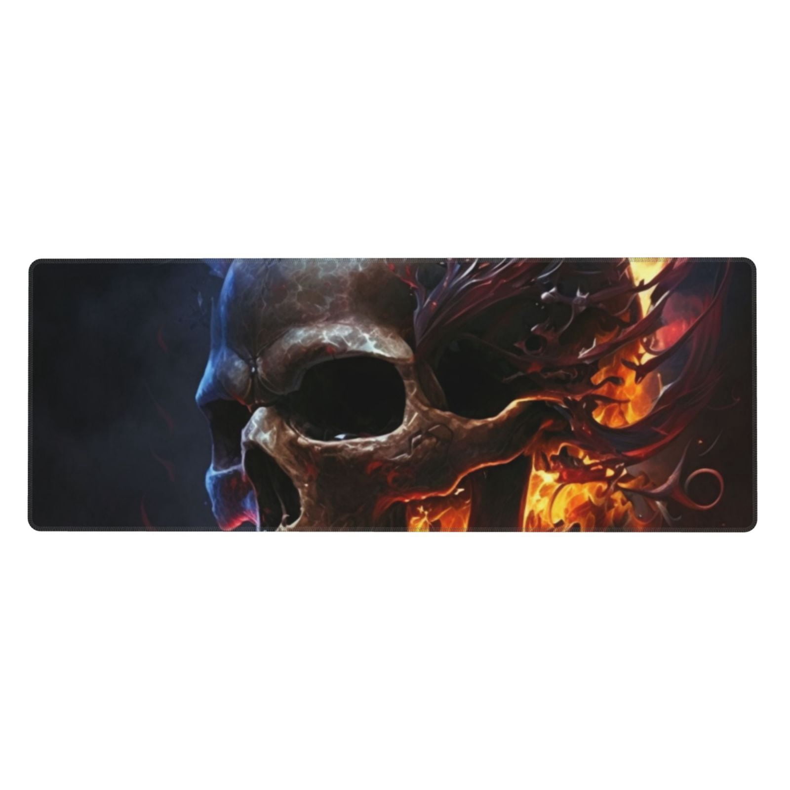 Gothic Skull On Fire Death Cool Mouse Pad Extended Large Gaming ...