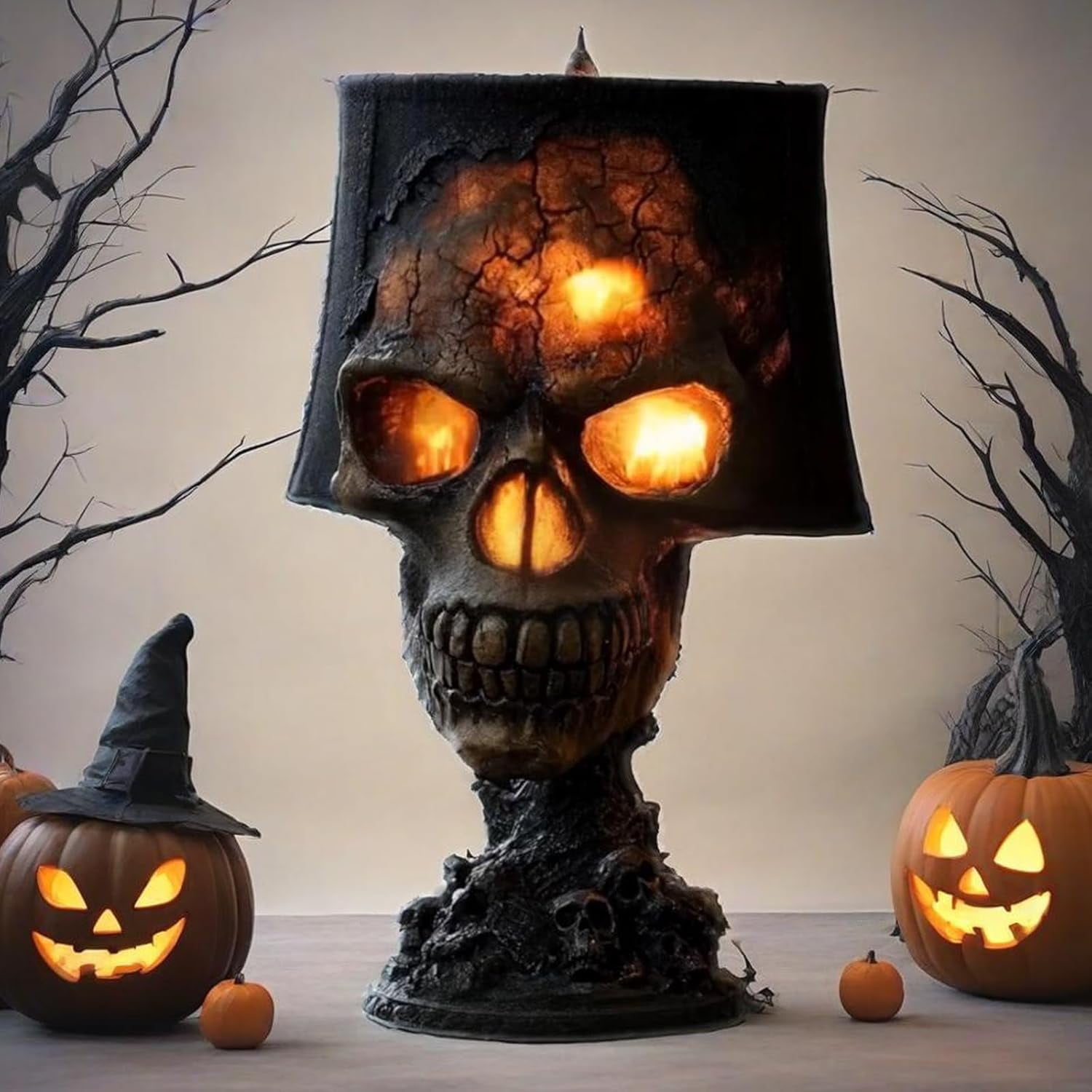 Gothic Skull Table Lamp，Human Skull Light Night Light，The Ideal ...