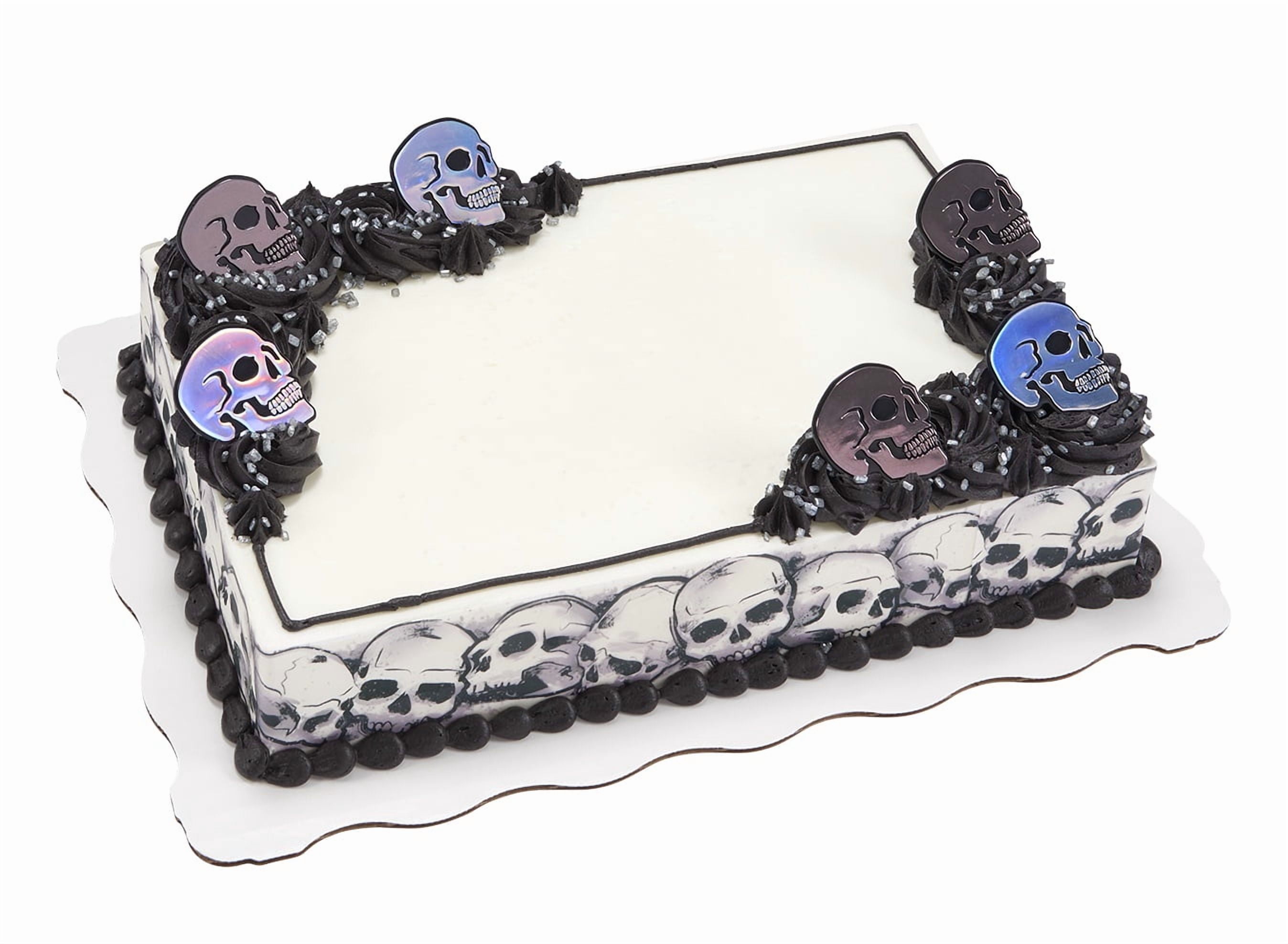 Gothic Skulls Sheet Cake - Walmart.com