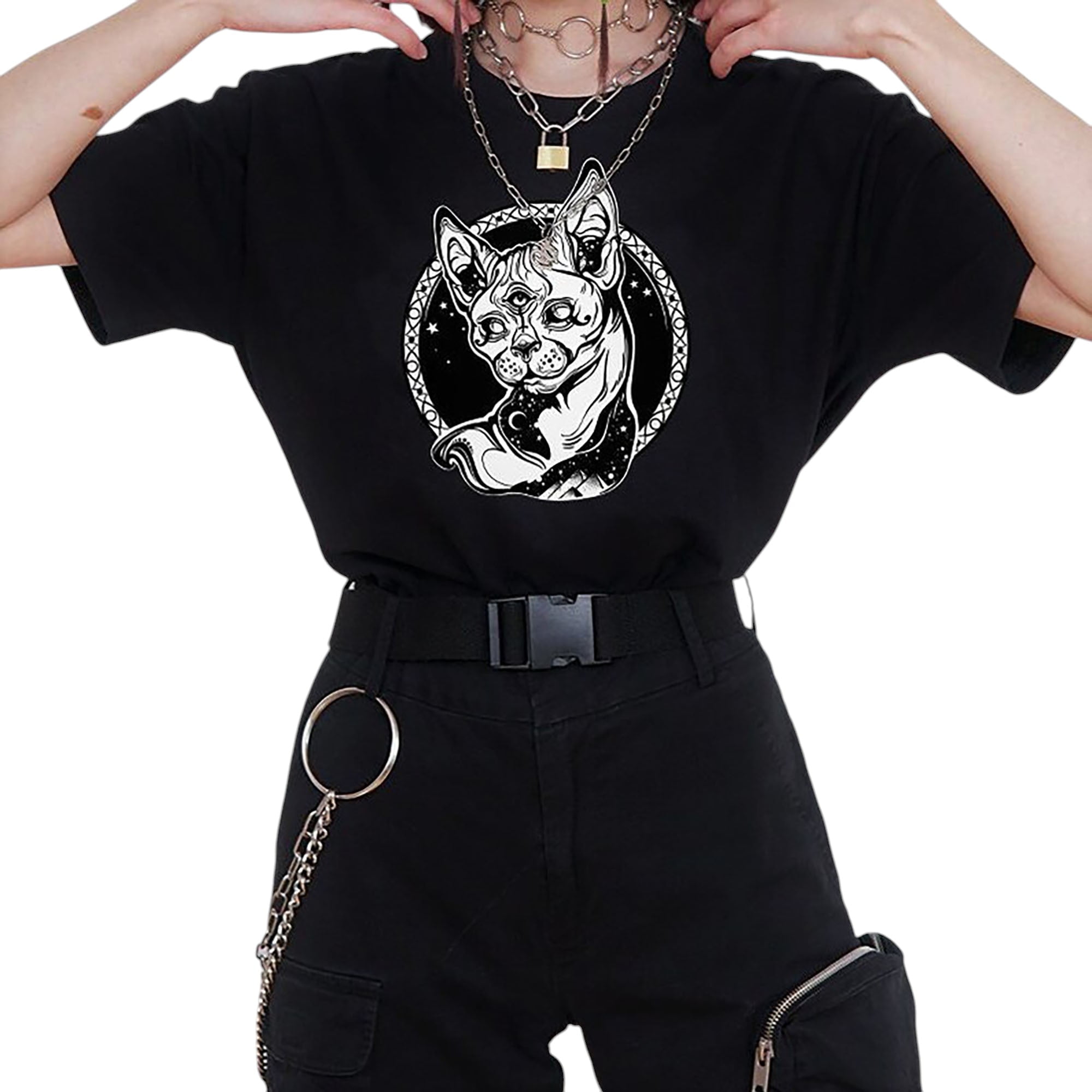 Gothic Sphynx Shirt - Goth Shirt, Gothic Clothing, Alternative Fashion ...