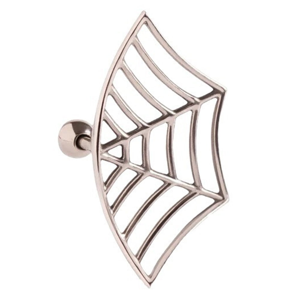 Gothic Spiders Webs Silver Studs Gothic Spiders Webs Stud Earrings in Silver Punk Designs for ...