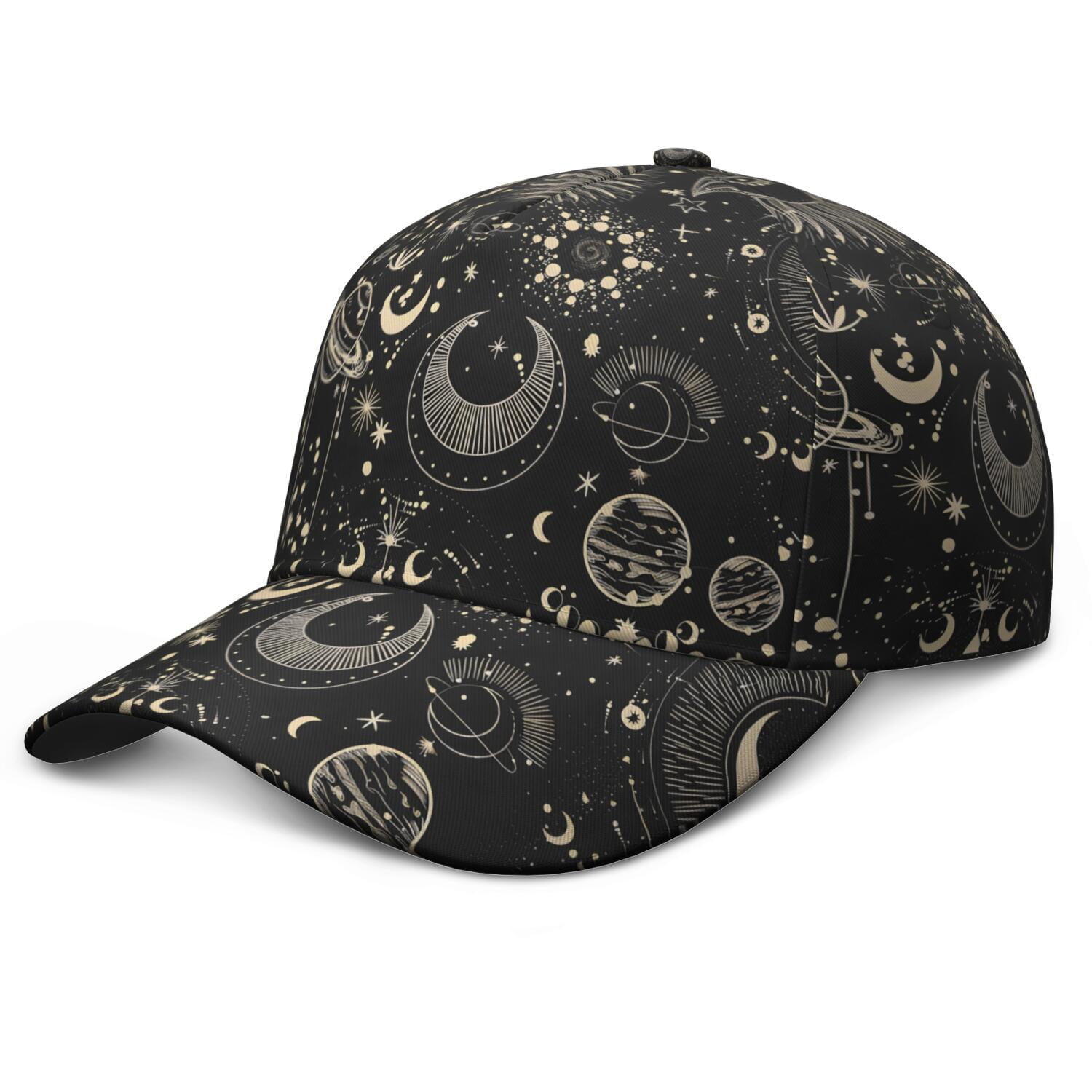 Gothic Steampunk Sun Hat - Adjustable Snapback Baseball Cap with Cosmic ...