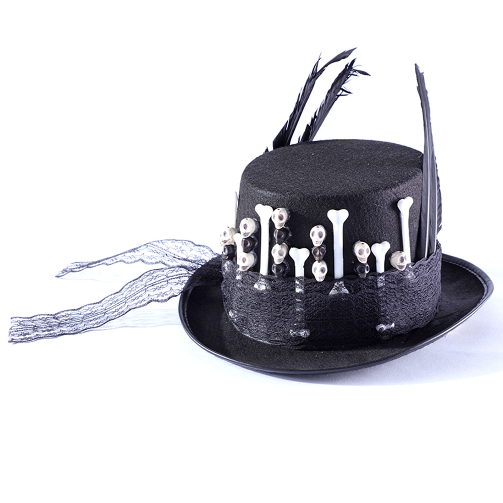 Gothic Steampunk Top Hat with Black Jazz Hat Witch Hat Voodoo Top Hat ...