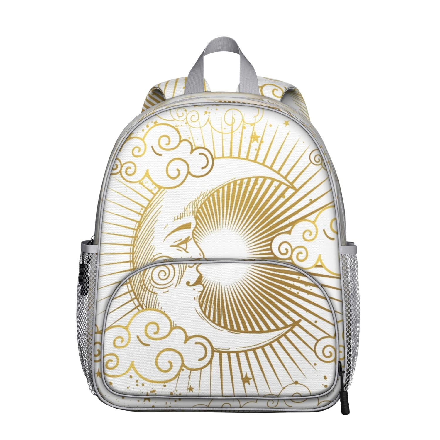 Gothic Student Backpack – Celestial Moon And Star Astrology Print With ...