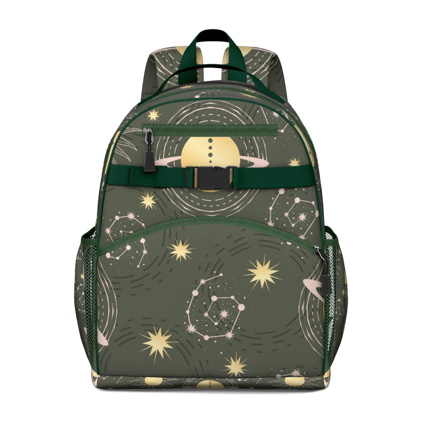 Gothic Students Backpack with Celestial Astrology Moon and Star Print ...
