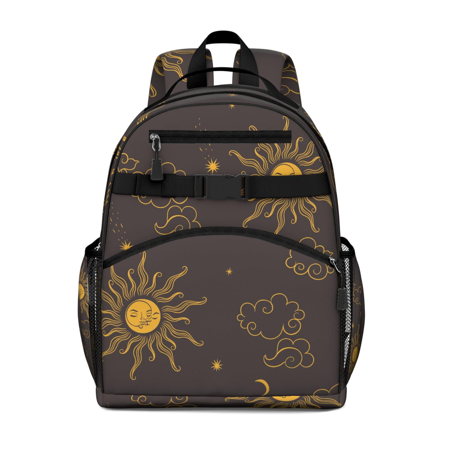 Gothic Students Backpack with Celestial Moon and Sun Astrology Print ...