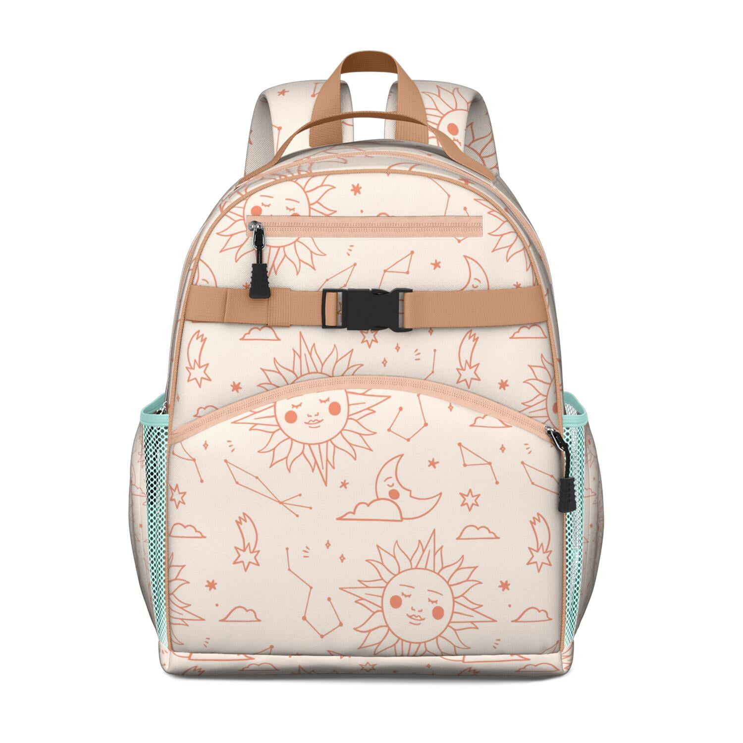 Gothic Students Backpack with Witchy Astrology Sun and Moon Print ...