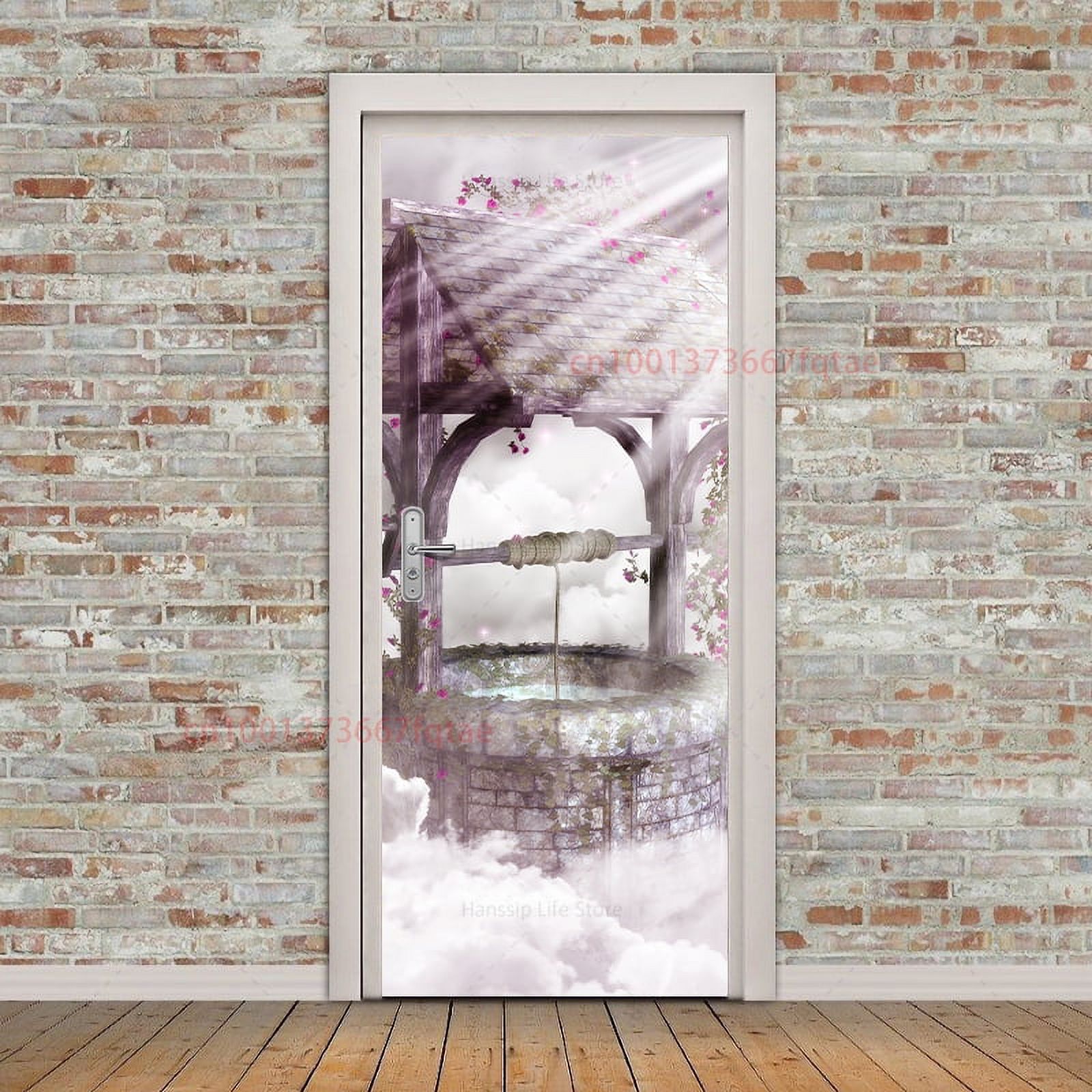 Gothic Style Arched Door Design Wallpaper Waterproof PVC Retro ...