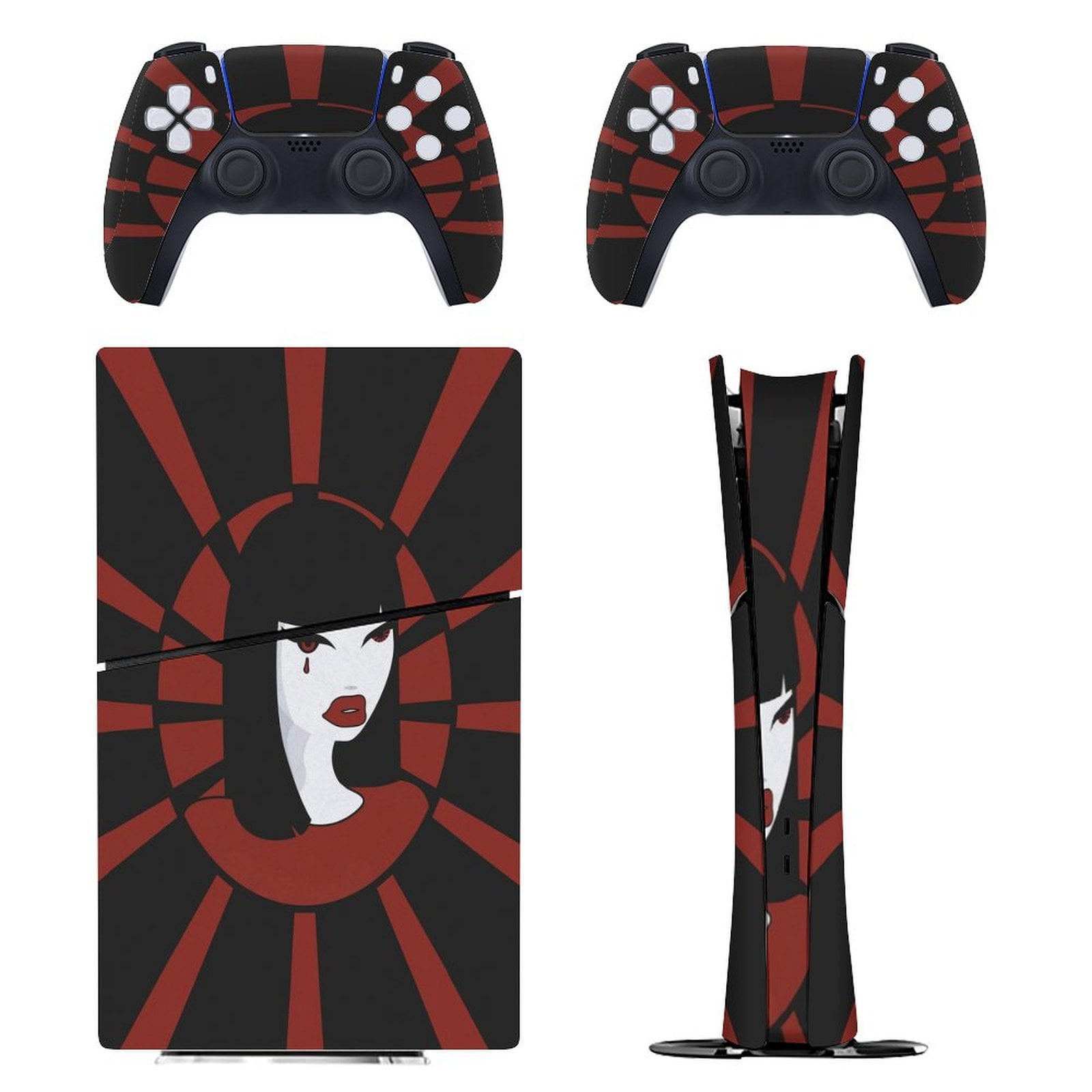 Gothic Style, Cold Storage, Red Lips, Woman PS5/PS5 Slim Digital Disc ...