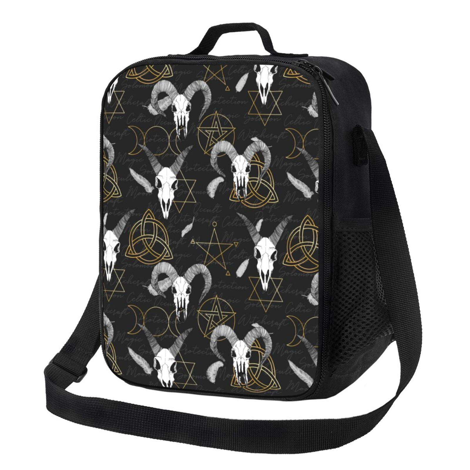 Gothic Style Cool Goat Skull Lunch Box for Women Men, Insulated Lunch ...