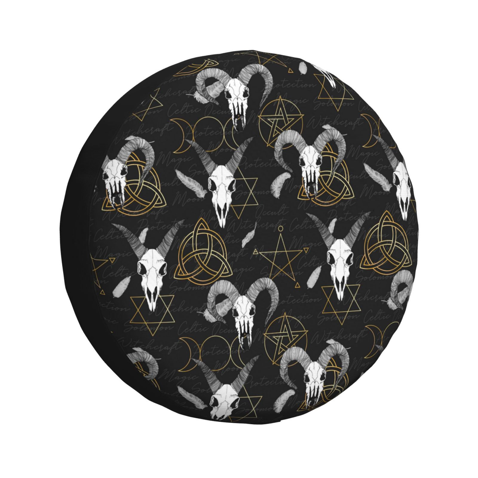 Gothic Style Cool Goat Skull Spare Tire Cover for Trailer Camper RV ...