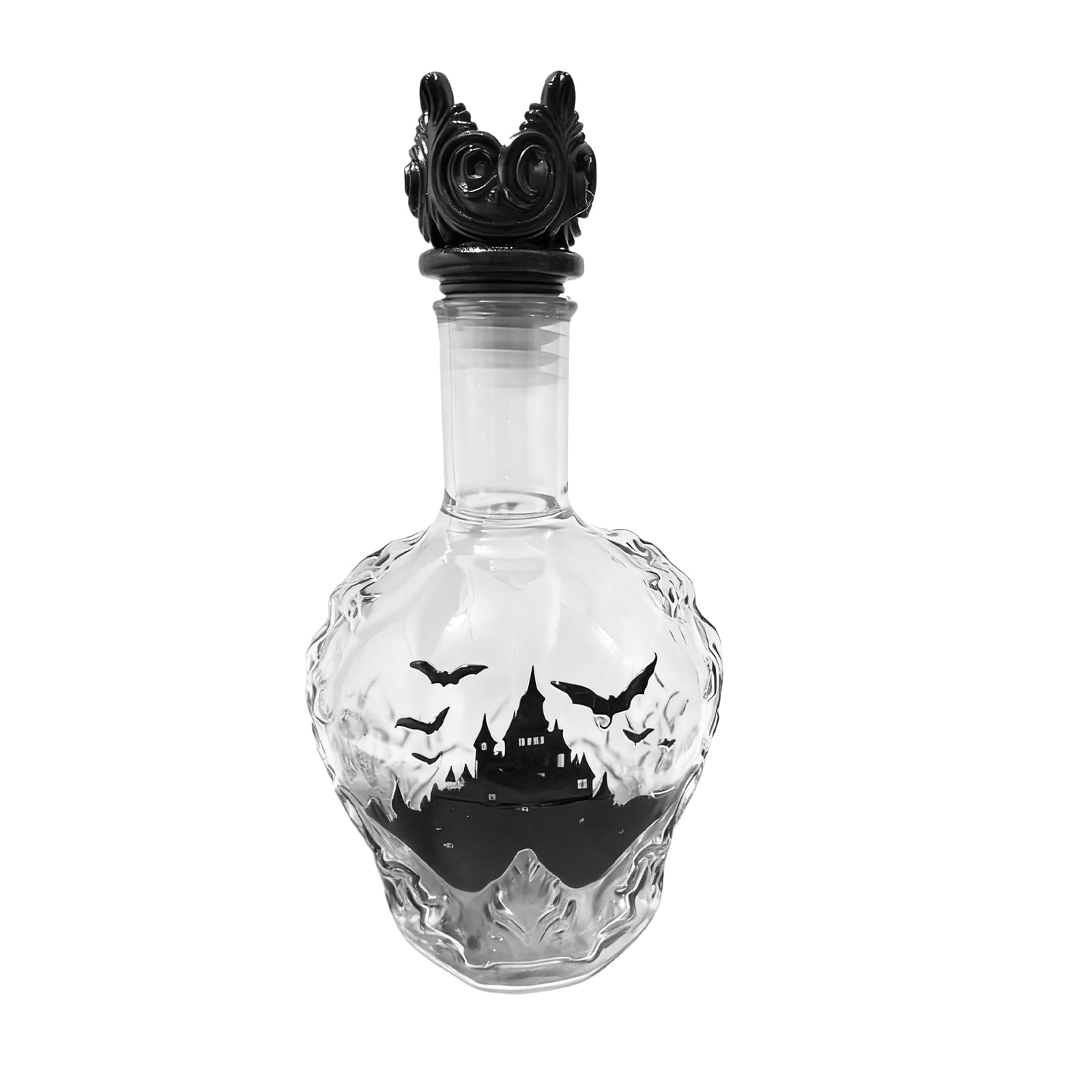 Gothic Style Decorative Glass Bottle with Red Black Castle Design ...
