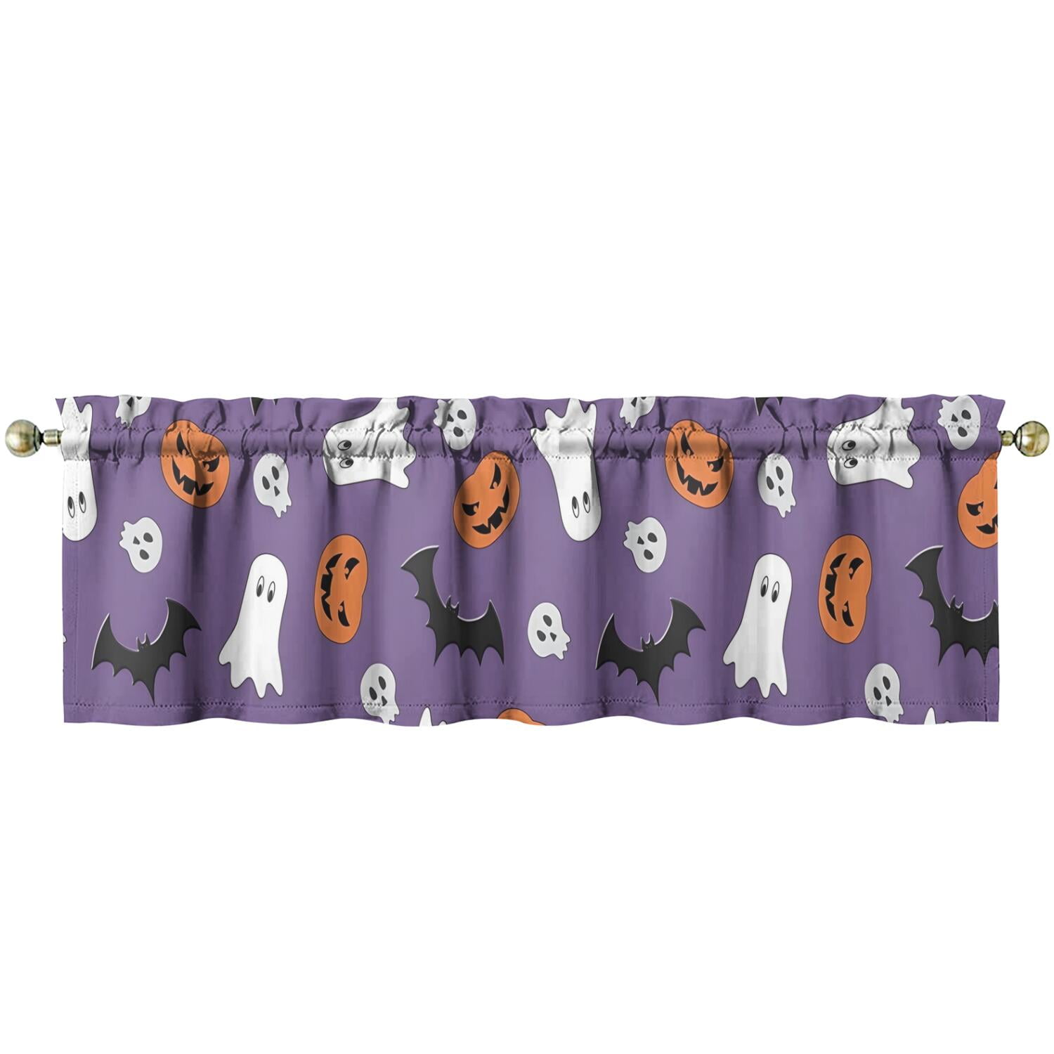 Gothic Style Halloween Valance 54x18 Inch Darkness Theme Rod Pocket ...