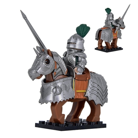 Gothic Style Multiple colors Knight on Warhorse, Detailed Armor Horse ...