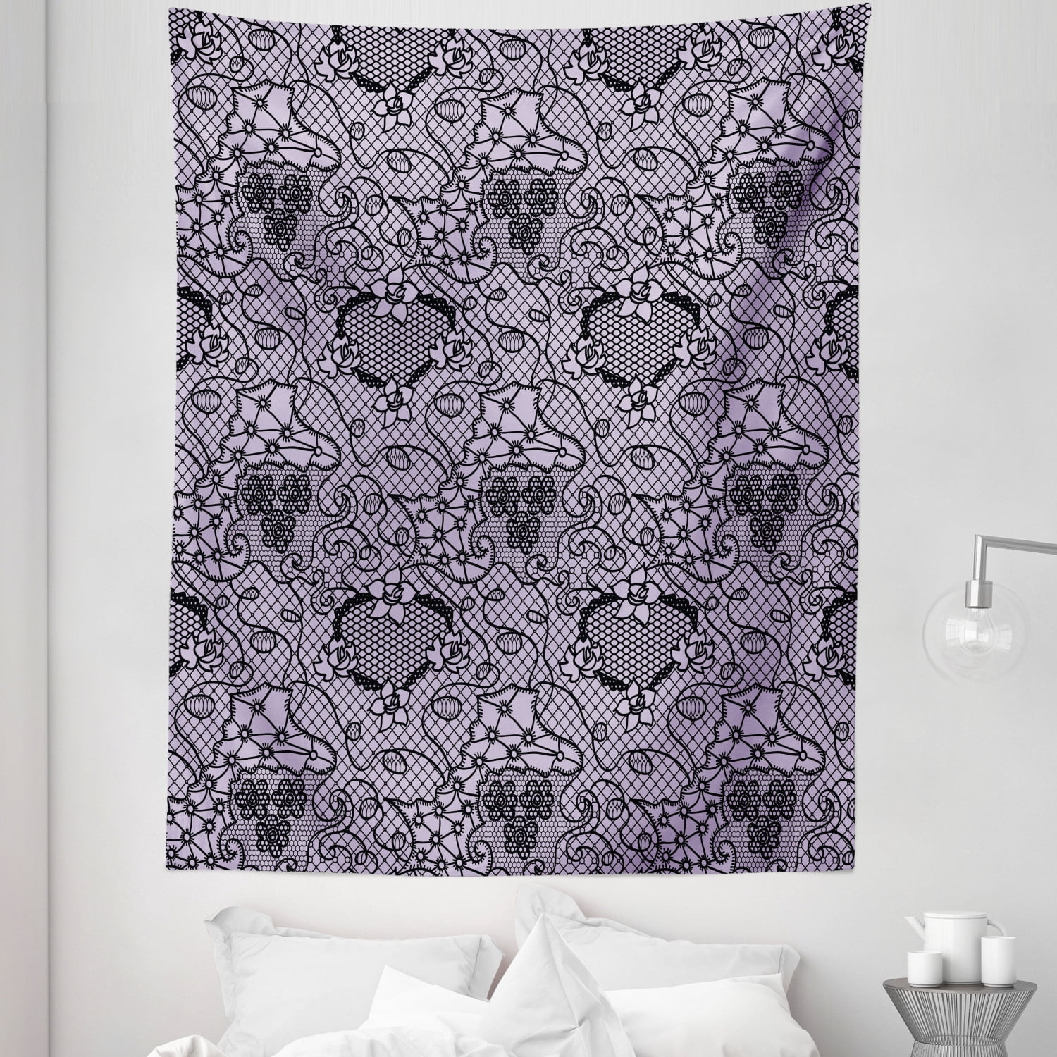 Gothic Tapestry, Black Lace Style Needlecraft Pattern with Ornate ...
