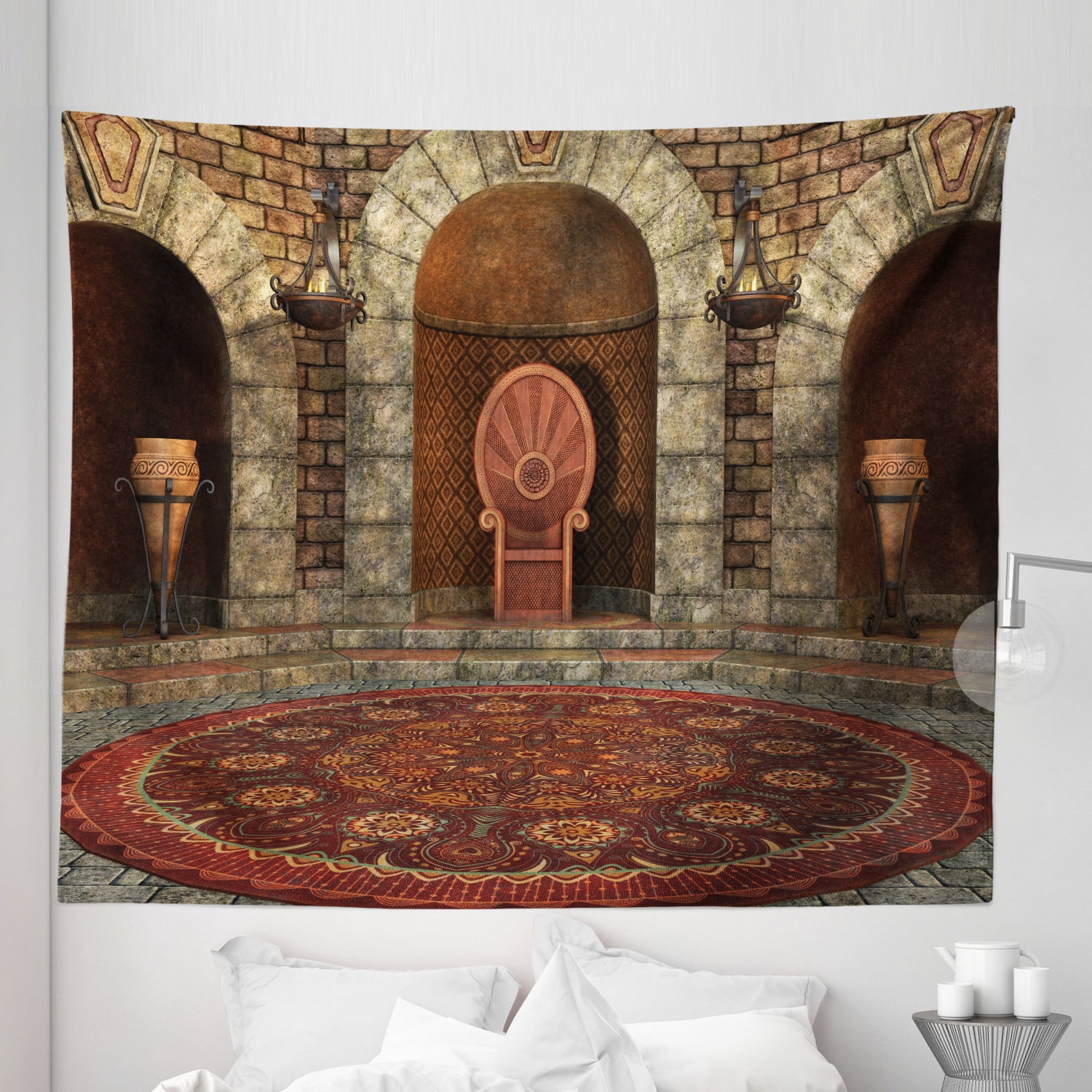 Gothic Tapestry, King in Vintage Style Palace Chandelier Medieval ...