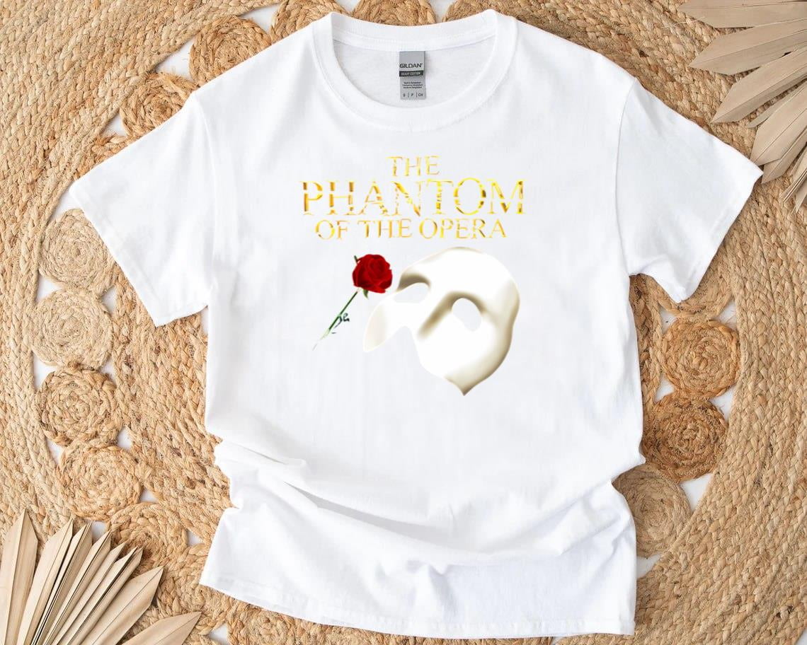 Gothic Theater Graphic With Phantom Mask And Dramatic Stage Mood T ...