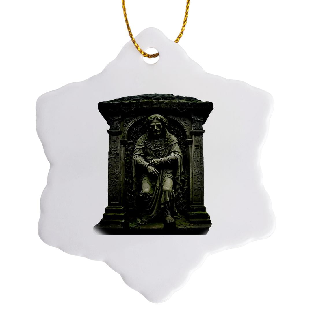3drose, Gothic Tomb and Final Resting Place Cut Out, 3 inch Snowflake ...
