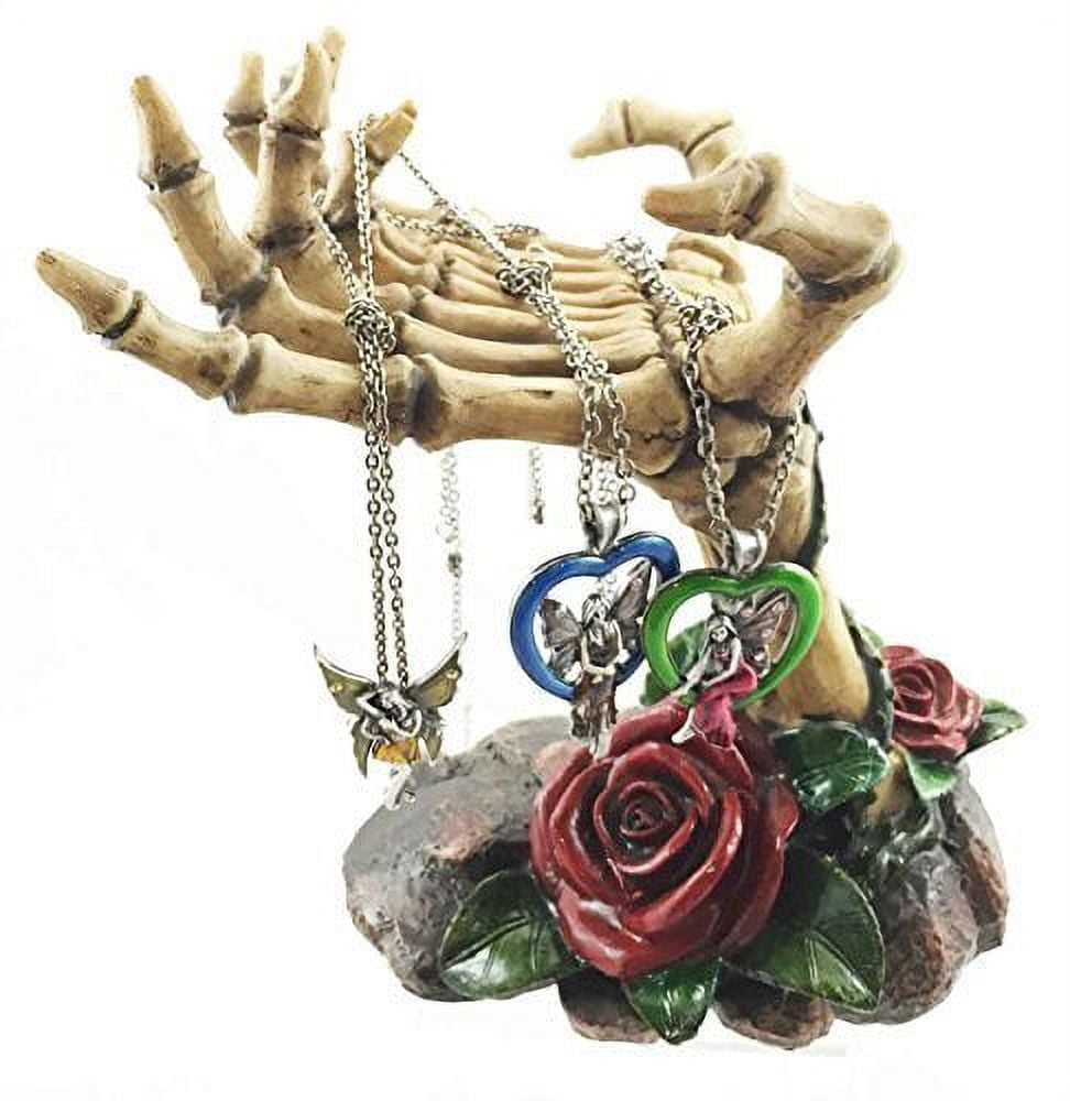 Free Shipping! Gothic Valentine Rose Skeletal Hands Skeleton Grasp of ...