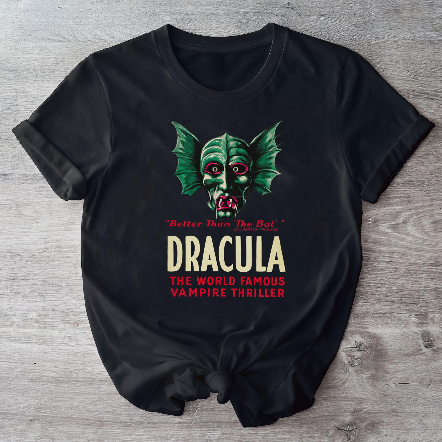 Gothic Vampire Legend Shirt – Classic Night Horror Tribute Graphic Shirt with Retro Moonlit ...