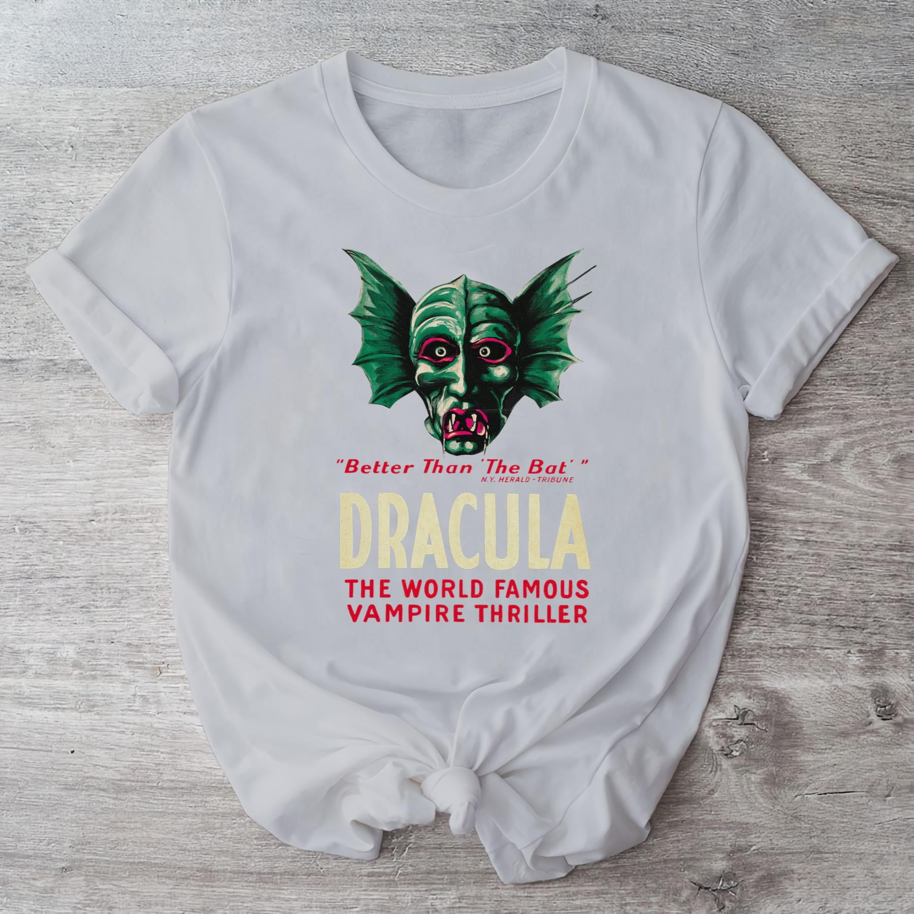 Gothic Vampire Legend Shirt – Classic Night Horror Tribute Graphic Shirt with Retro Moonlit ...