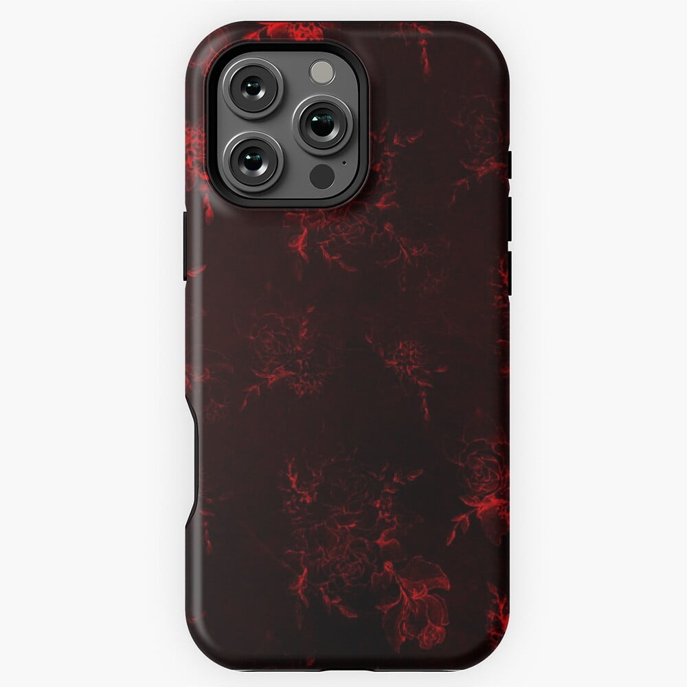 Gothic Vampire Neon Rose Pattern Protective and Compatible iPhone 11-17 ...