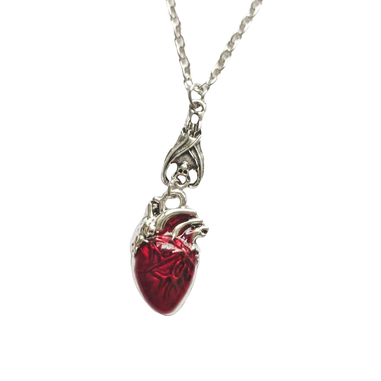 Gothic Vampires Bat Bloody Heart Pendant Necklace Fashion Jewelry ...