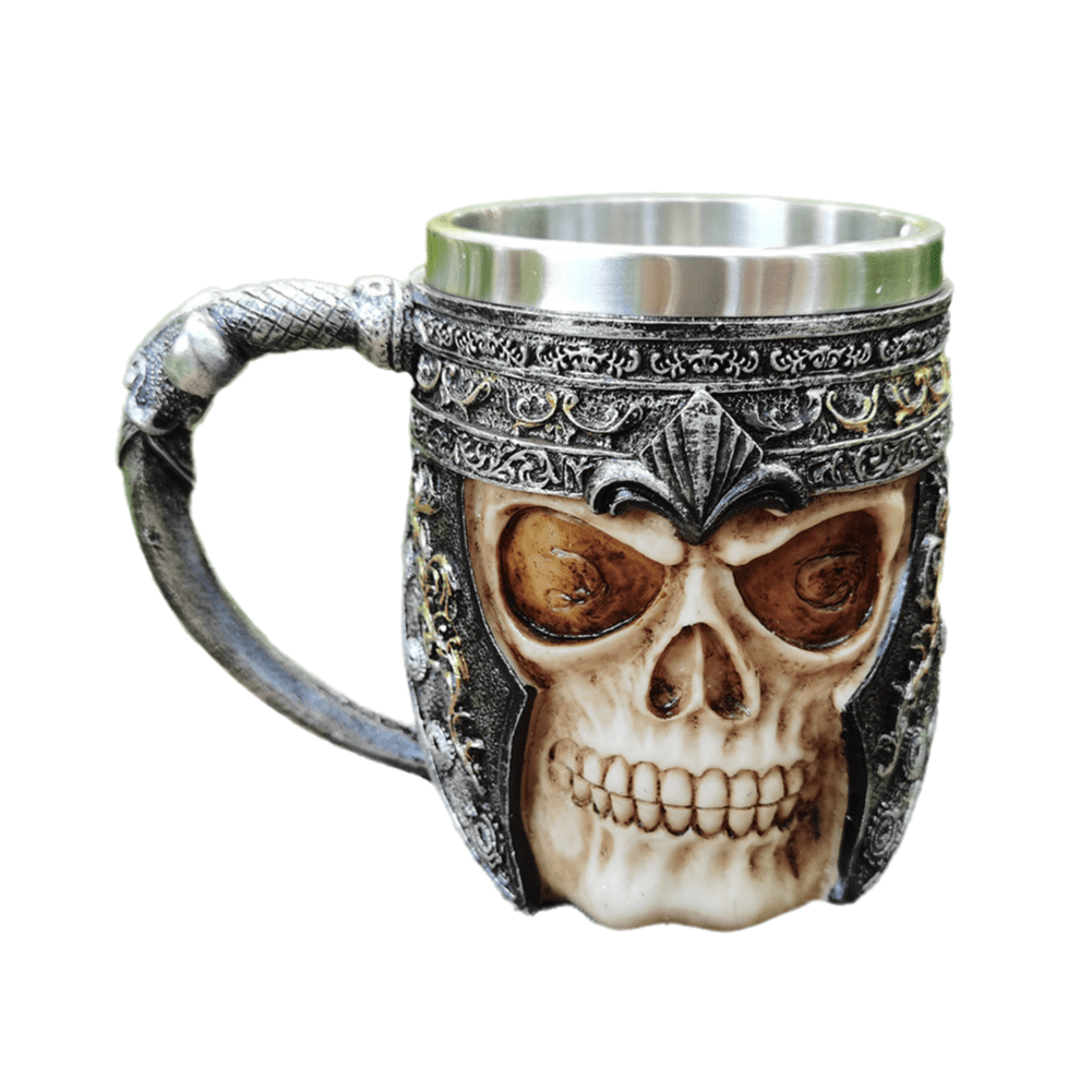 Gothic Warrior's Brew Vessel, Unique Design Beer Mug With Horror 3D ...