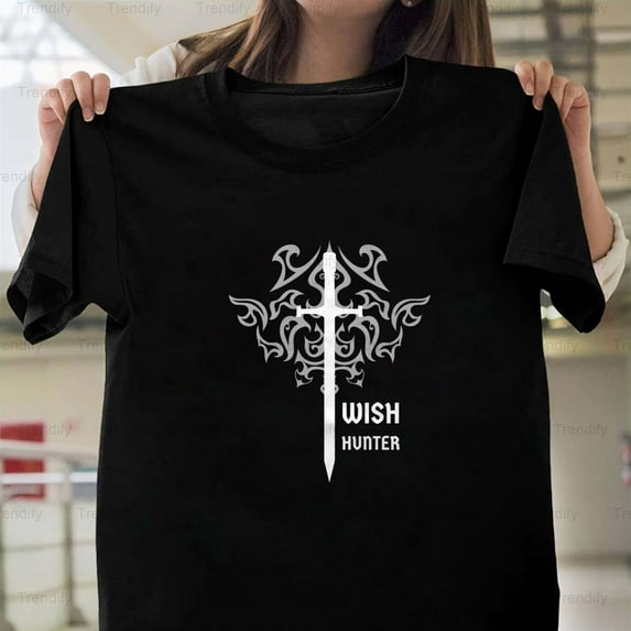 Gothic Wish Hunter Sword Funny Edgy Fantasy Parody H13041 T-Shirt, for ...